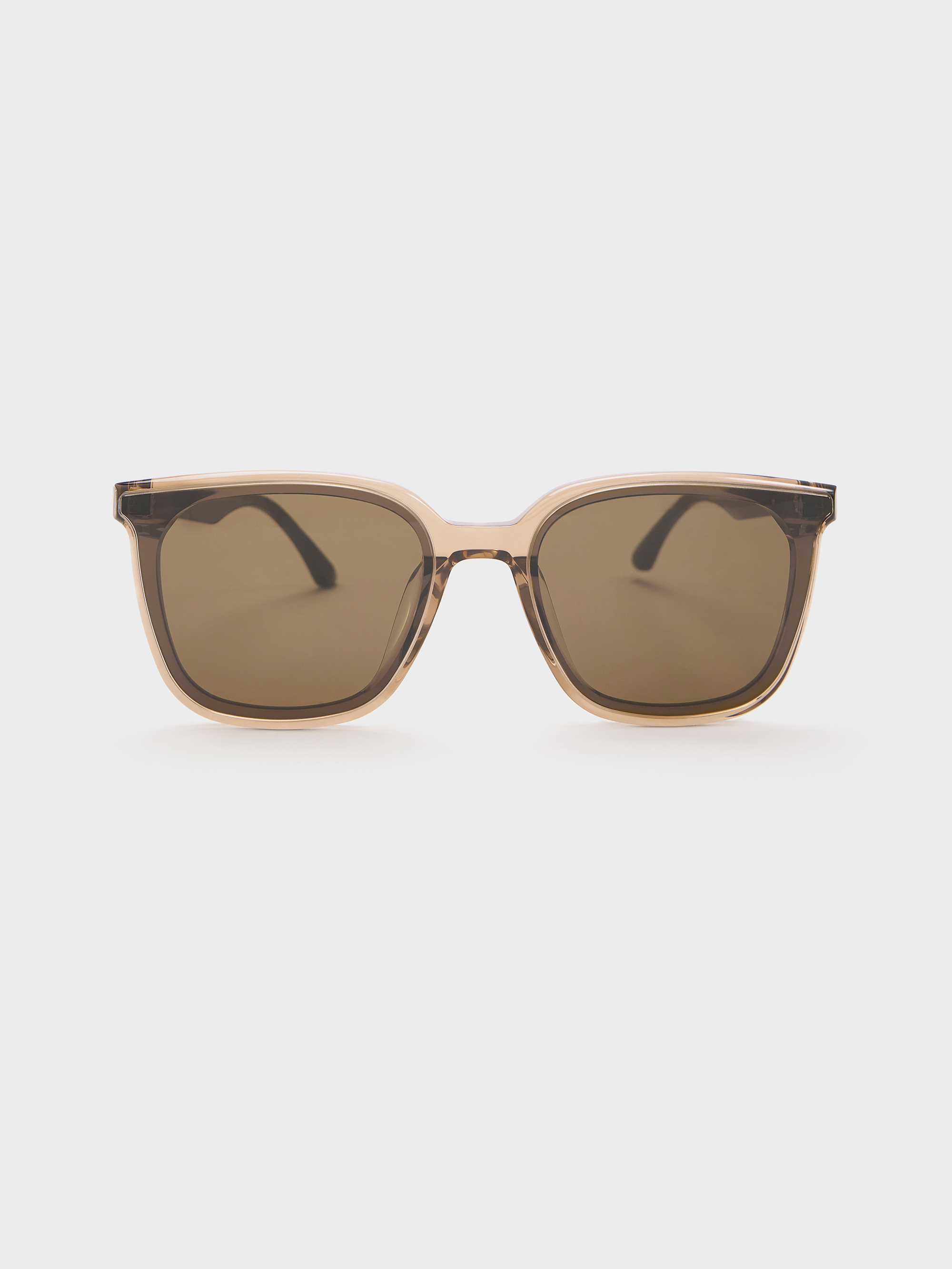 Chestnut Brown Maude Recycled Acetate Square Sunglasses - Chestnut ...