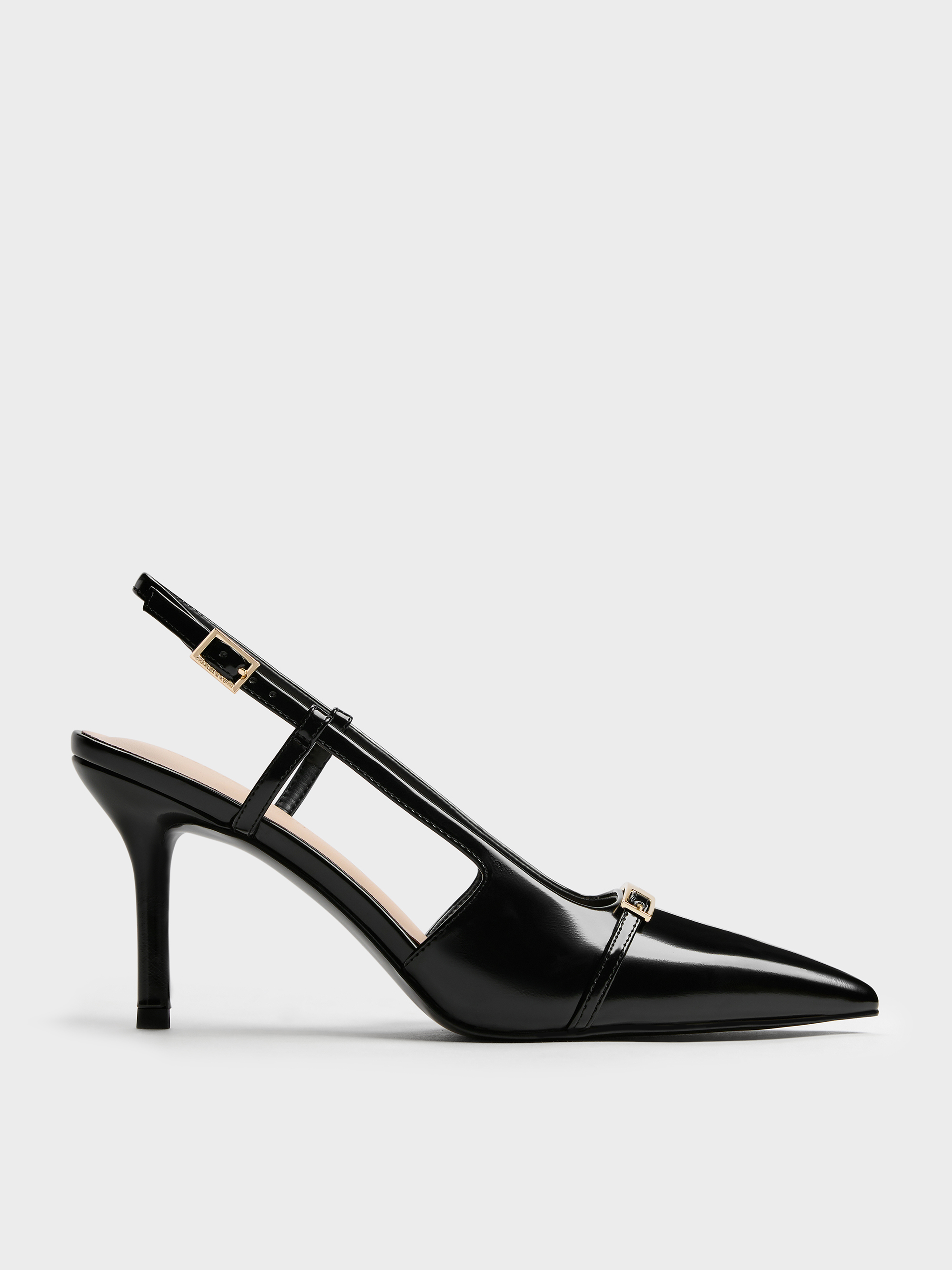 Black Box Metallic-Bar Pointed Slingback Pumps - Black Box - Shoes ...