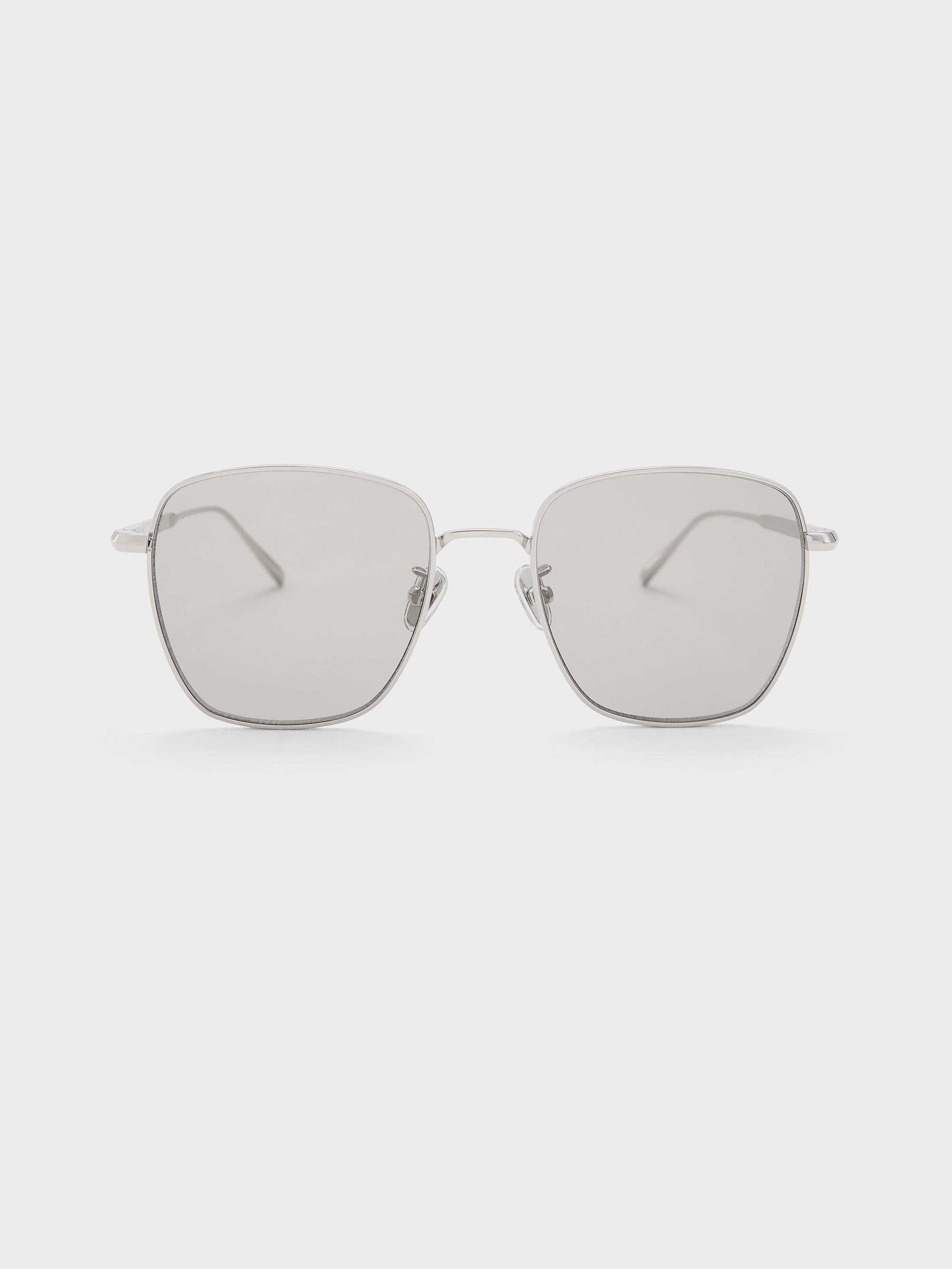 Silver Delta Metallic-Rim Square Sunglasses - Silver - Accessories ...