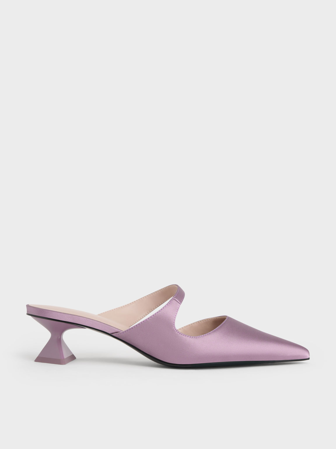 Lilac Vada Asymmetric Sculptural Heel Pumps - CHARLES & KEITH SA