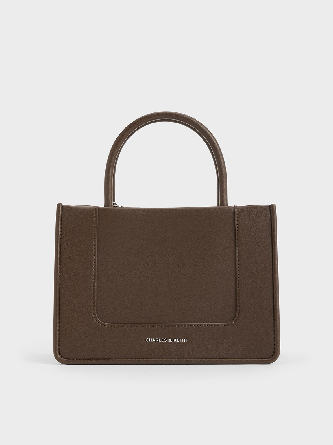 Dark Brown Mini Daylla Tote Bag - CHARLES & KEITH SA