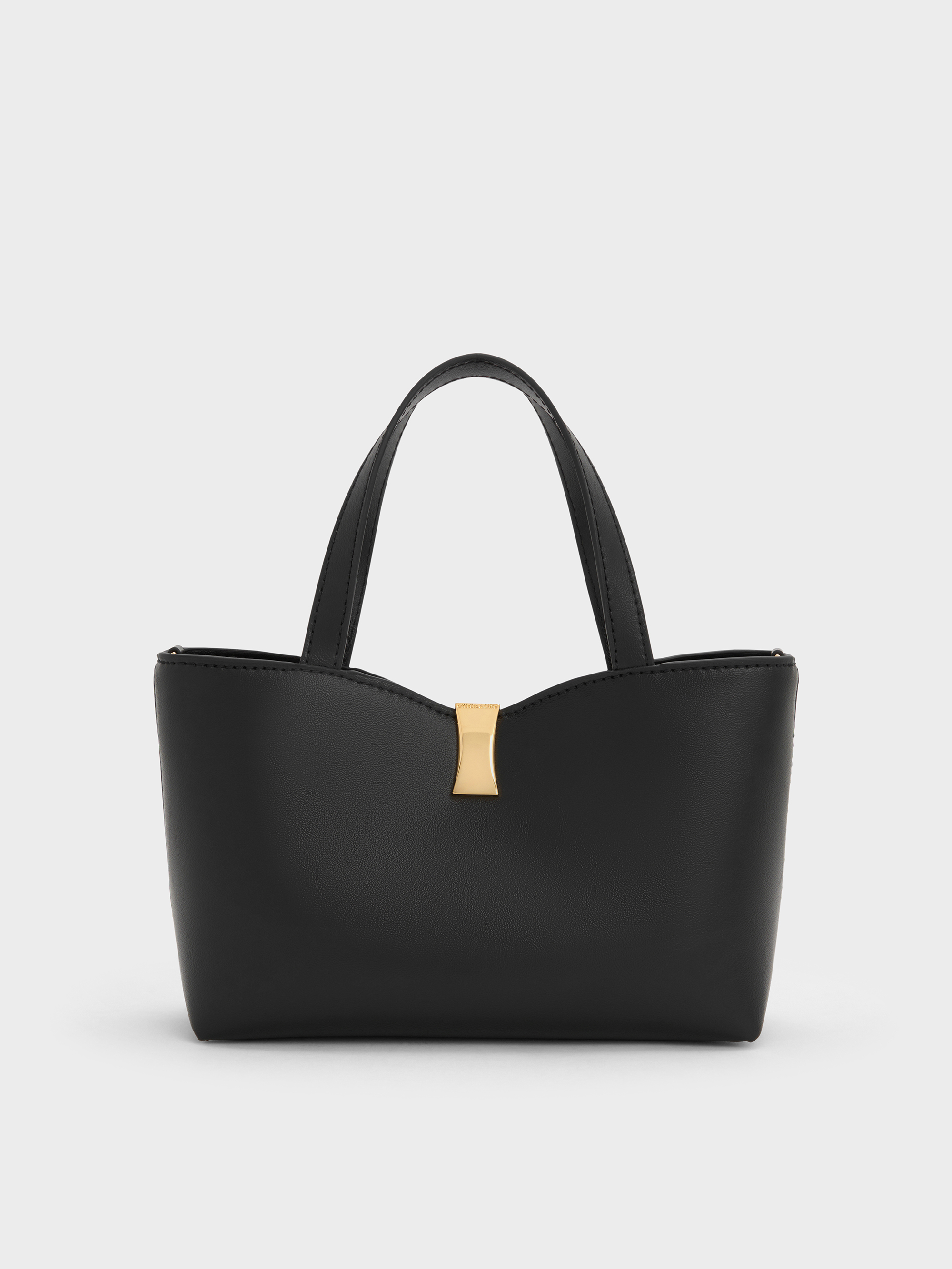 Black Lilibet Metallic-Accent Tote Bag - Black - Bags - CHARLES & KEITH SA