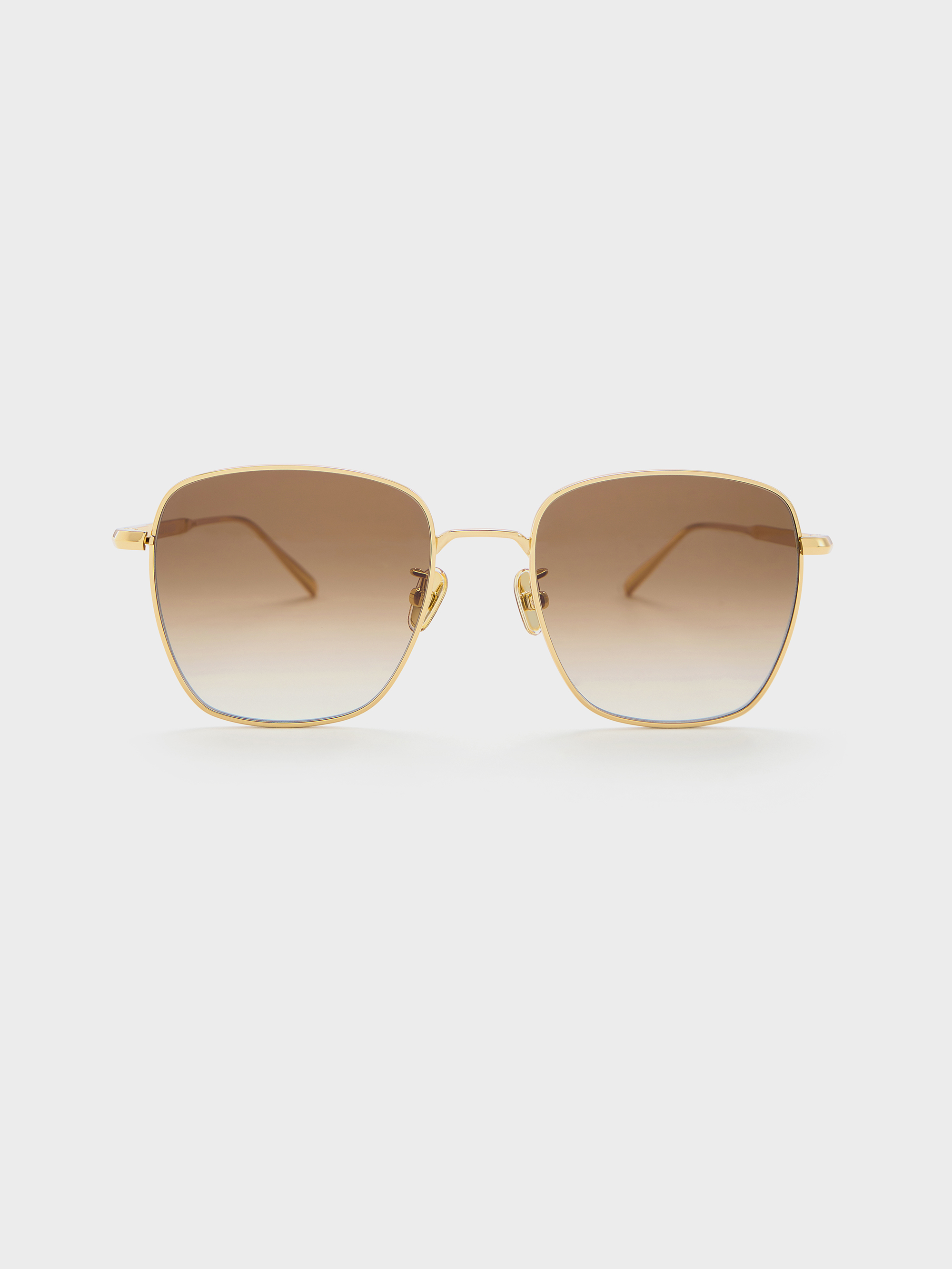 Gold Delta Metallic-Rim Square Sunglasses - Gold - Accessories ...