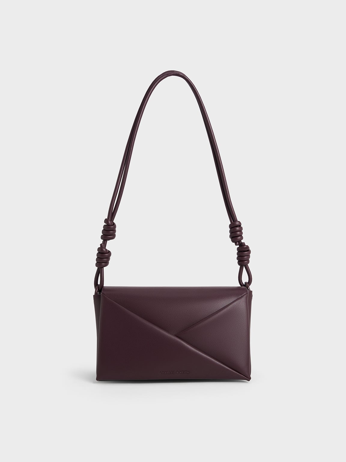 شنطة كتف ميدوري بلوم هندسية عصرية - برقوقي أنيق - CHARLES & KEITH SA